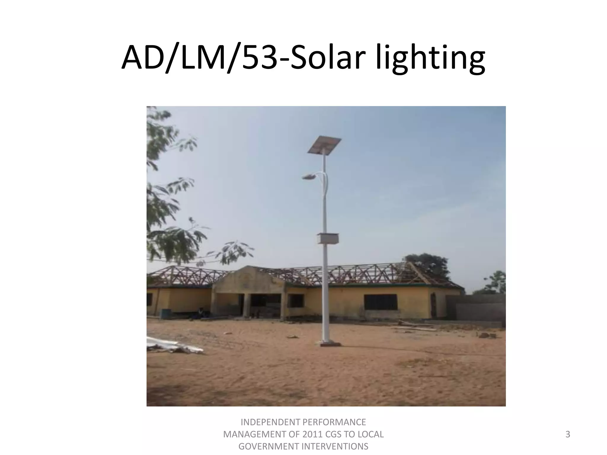 Adamawa sample pictorial presentation of some projects (adamawa) | PPTX
