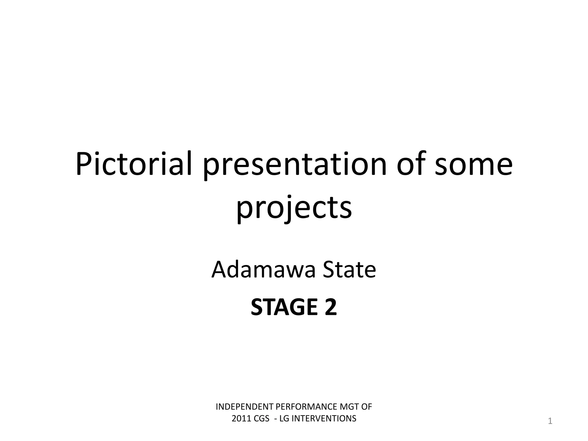 Adamawa 2 sample pictorial presentation of some projects (adamawa) | PPT