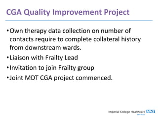 Adam backhouse, Viren Jeram, Clare thomson QI and frailty | PPTX