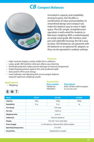 Adam Equipment Balances & Scales Brochure | PDF