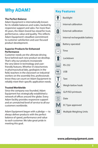 Adam Equipment Balances & Scales Brochure | PDF