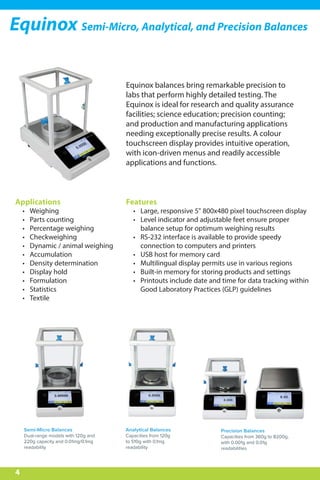 Adam Equipment Balances & Scales Brochure | PDF