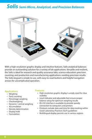 Adam Equipment Balances & Scales Brochure | PDF