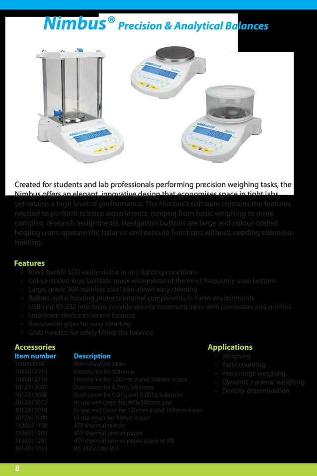 Adam Equipment Balances & Scales Brochure | PDF | Computer Peripherals | Computing