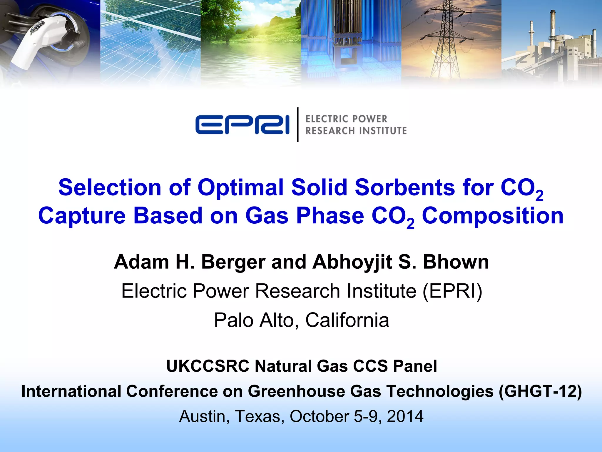 Selection of Optimal Solid Sorbents for CO2 Capture Based on Gas Phase ...