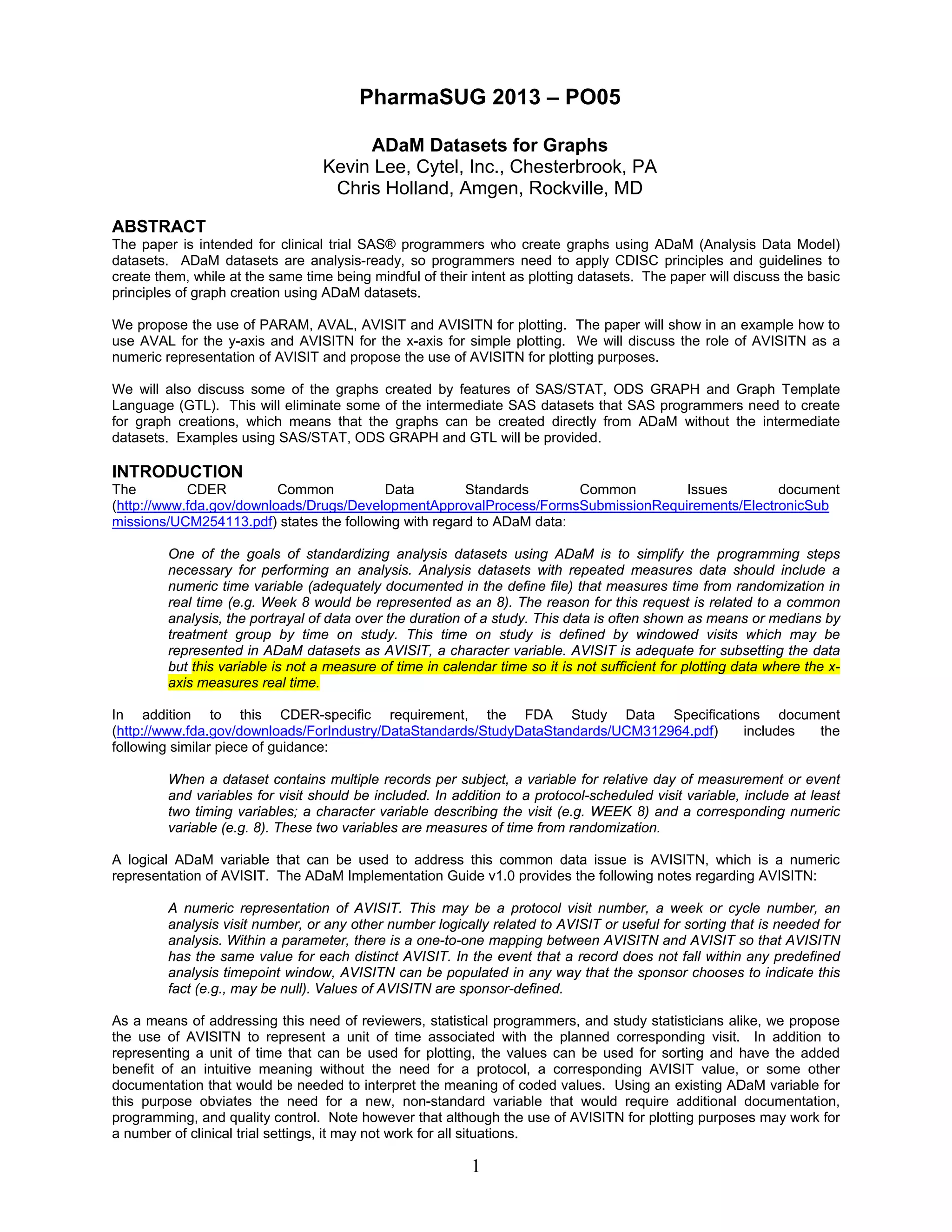 ADaM datasets for graphs (paper) | PDF | Graphics Software | Computer ...