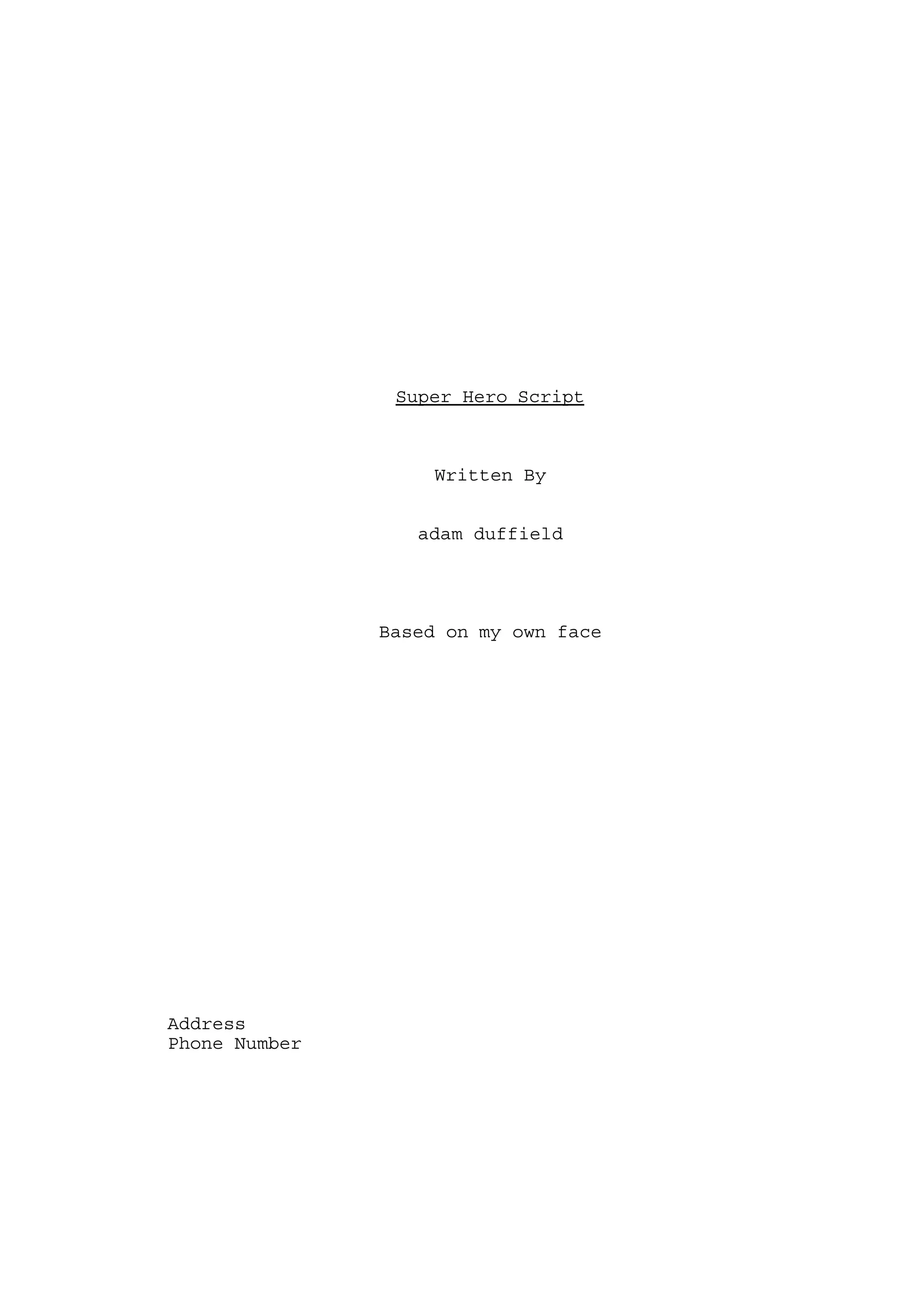 Adam duffield first draft | PDF