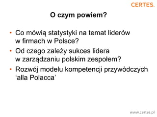 Adam Górecki - Rola i kompetencje liderów | PDF | Business | Business ...