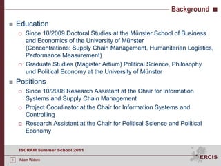 Adam intro issil2011 | PPT