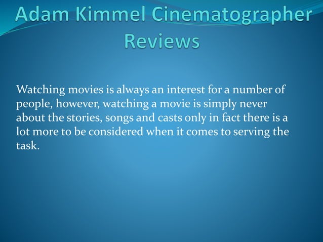 Adam kimmel | PPT