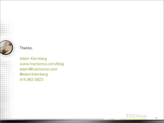 Mashery Presents: The Evolution of Distribution - Adam Kleinberg, CEO, Traction | PPT