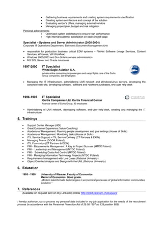 Adam Mickiewicz cv english version | PDF