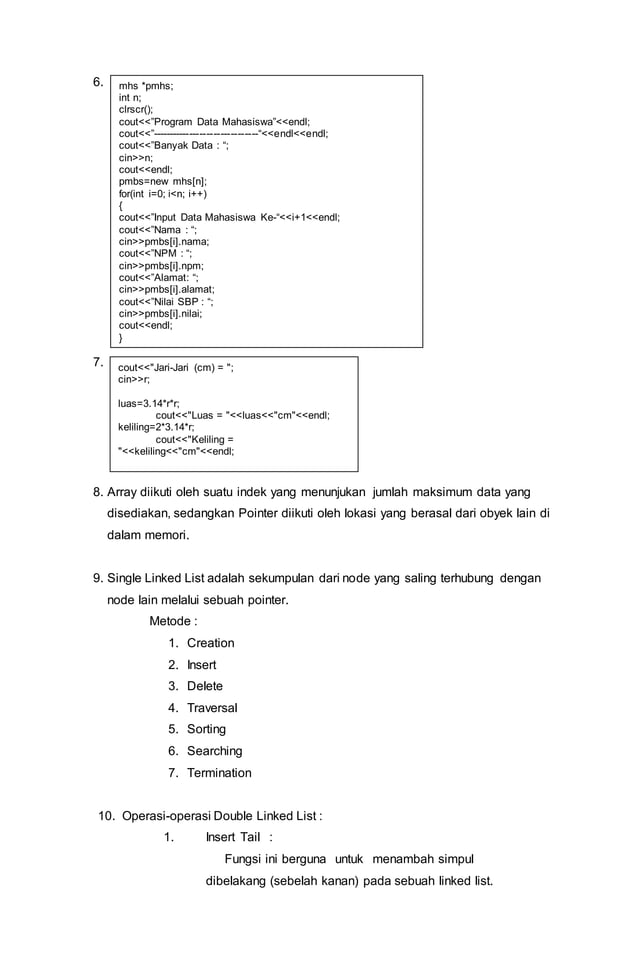 (Adam nelvin) quiz dan jawaban teori algo dan struktur data | PDF