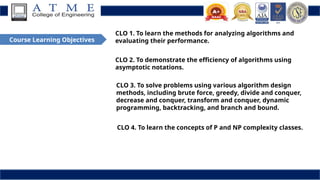 ADA_Module 1_MN.pptx- Analysis and design of Algorithms | PPTX
