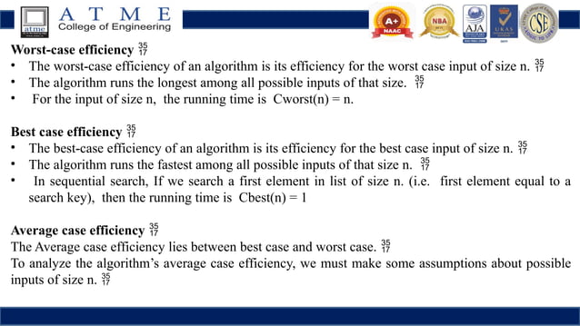 ADA_Module 1_MN.pptx- Analysis and design of Algorithms | PPTX
