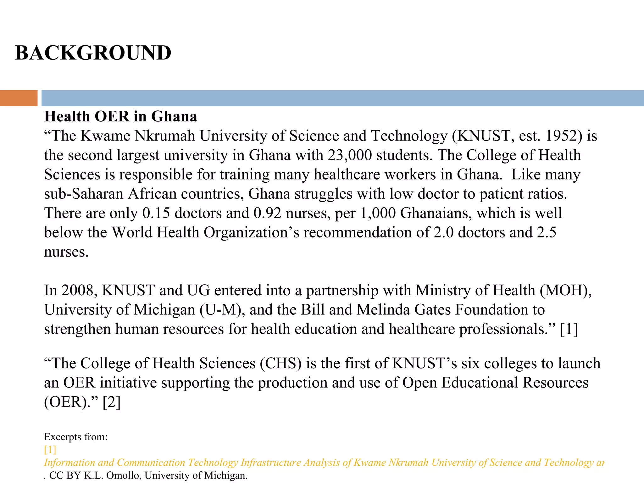 Instructional Design Framework for KNUST OER | PPT