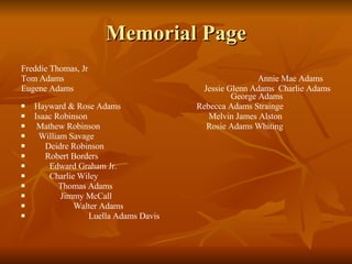 Adams Family Reunion | PPT