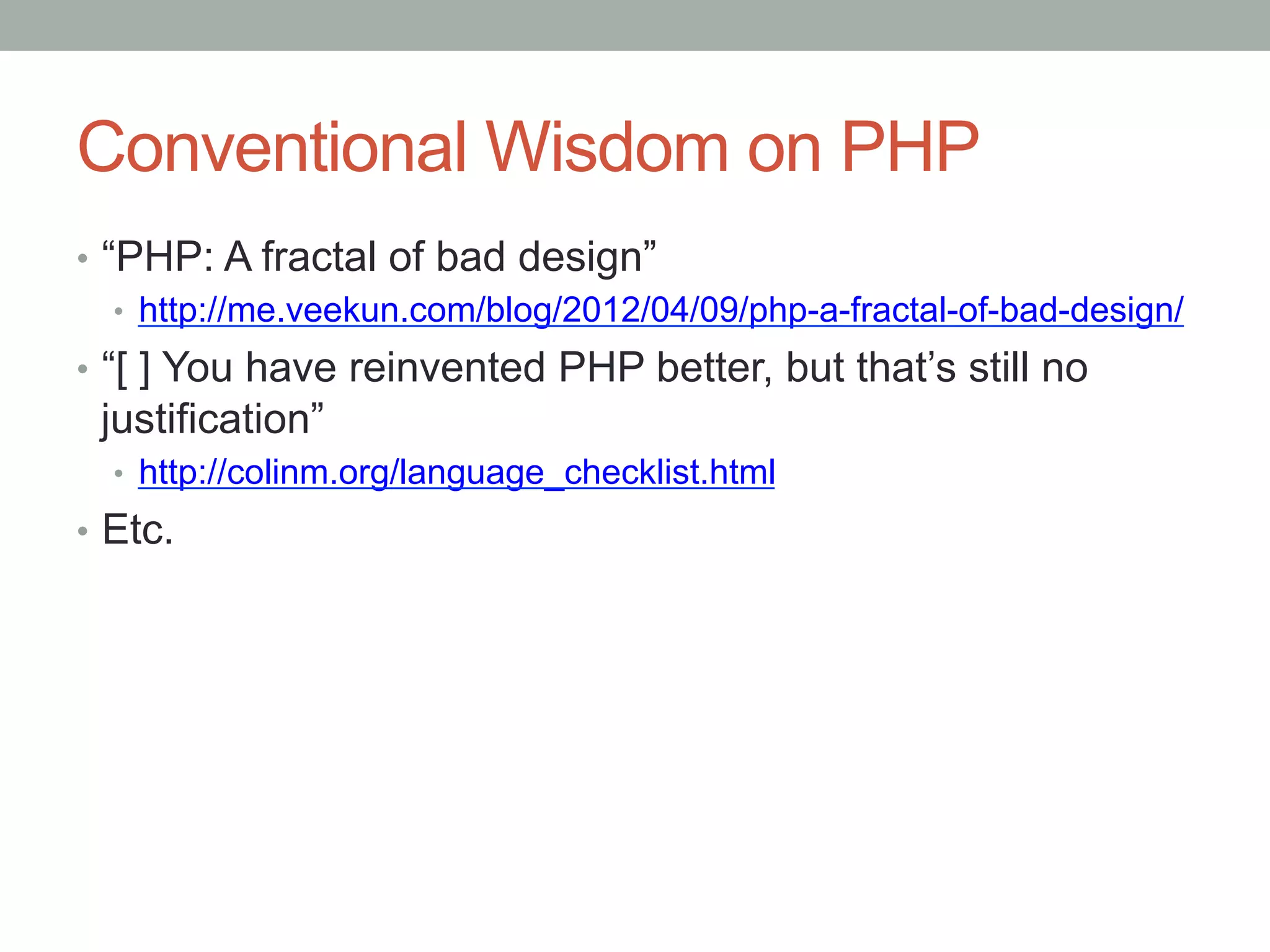 TAKING PHP SERIOUSLY - Keith Adams | PDF | Programming Languages | Computing