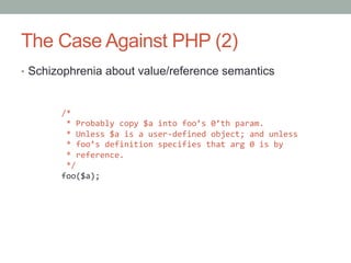 TAKING PHP SERIOUSLY - Keith Adams | PDF | Programming Languages | Computing