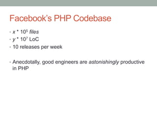 TAKING PHP SERIOUSLY - Keith Adams | PDF | Programming Languages | Computing