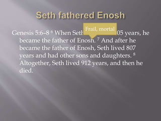 Adam's Better Kids - Genesis 5:1-32 | PPTX