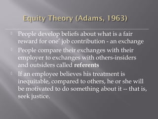 Adams equity theory | PPT