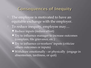 Adams equity theory | PPT