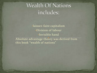 Adam smith theory on International Trade | PPTX
