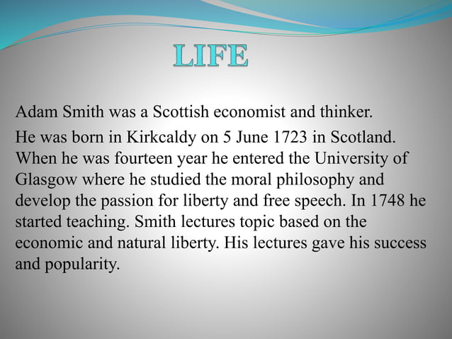Adam smith | PPTX | Economy | Business and Finance