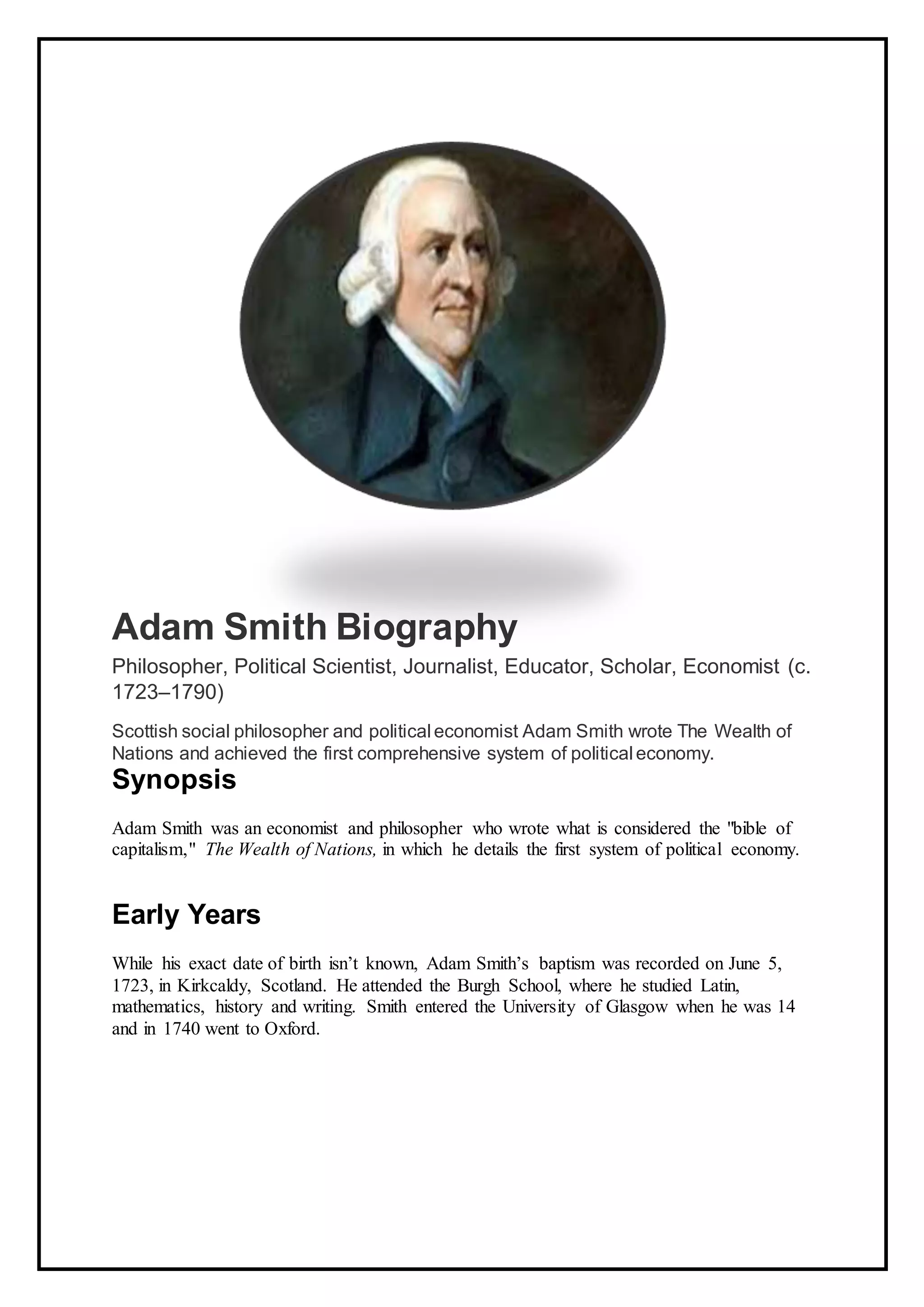 Adam smith | PDF