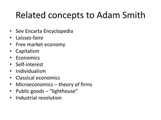Adam smith and modern economics | PPTX