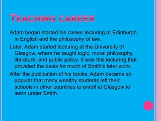 Adam Smith Economics | PPTX