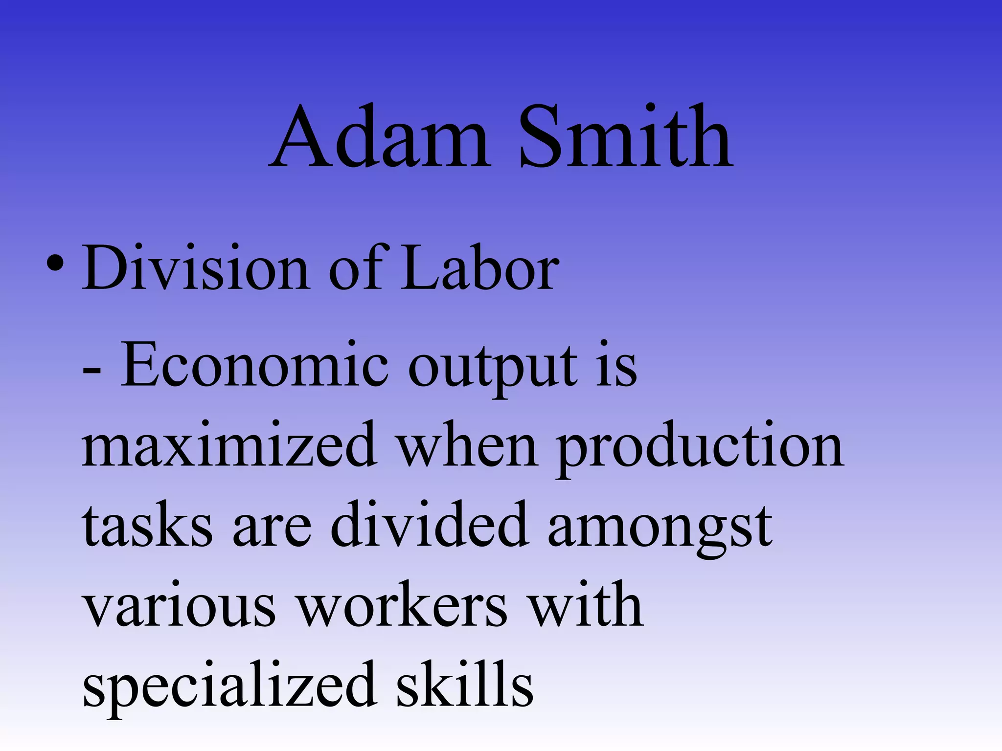 Adam Smith Presentation | PPT
