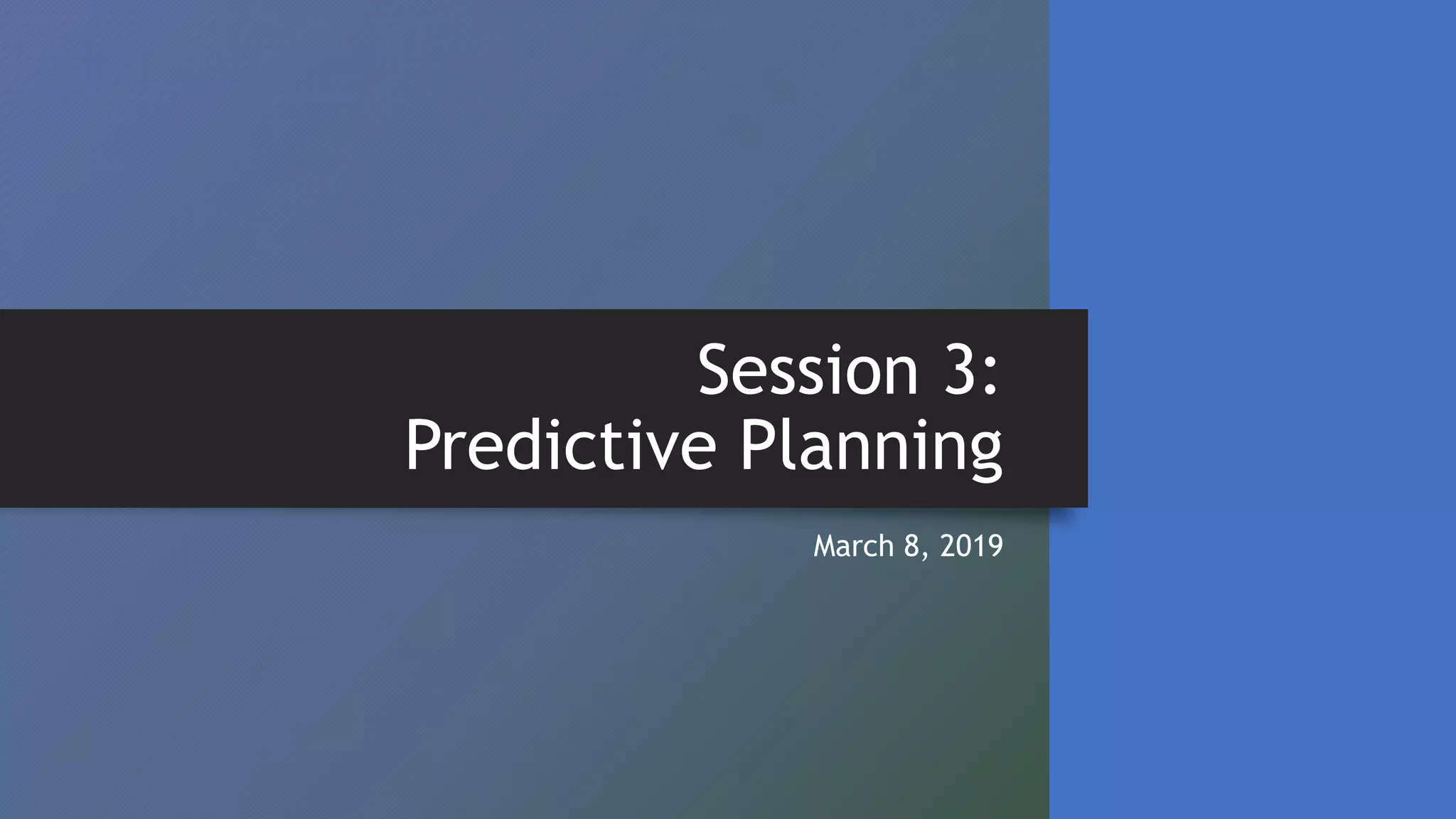 Adamson "Project Management, Predictive Planning" | PPTX