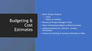 Adamson "Project Management, Predictive Planning" | PPTX