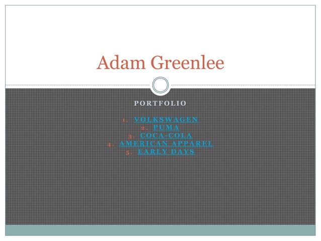 Adam\'s Portfolio | PPT