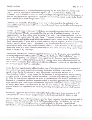 Adams, Rizzi, Sween letter