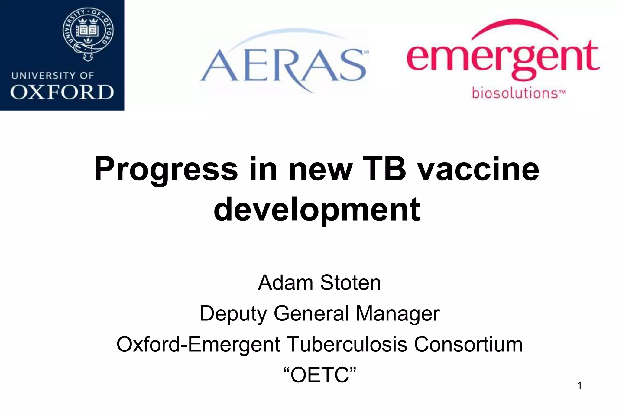 Progress in new TB vaccine development | PDF