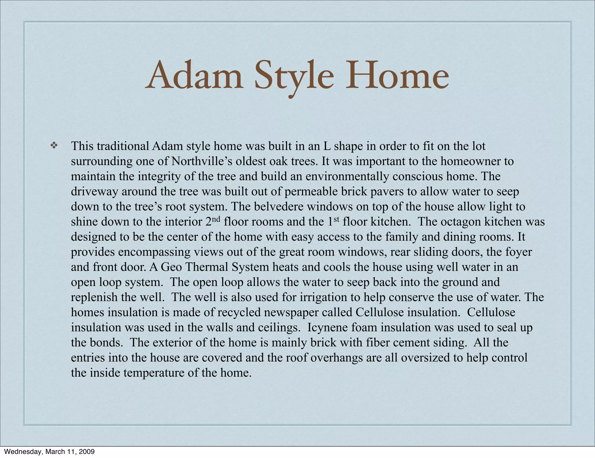 Adam Style Home | KEY