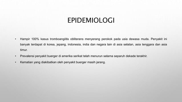 adam thromboangitis buerger's disease, medical faculty | PPTX