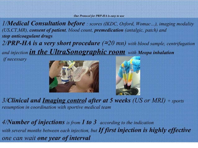 Use of PRP-HA for the treatment of Articular and Periarticular diseases ...