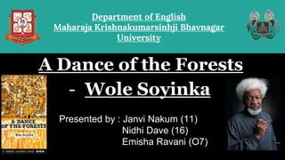 A Dance of Forest by wole Soyinka | PPTX