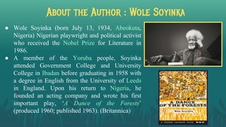 A Dance of the Forest - African Literature | PPTX