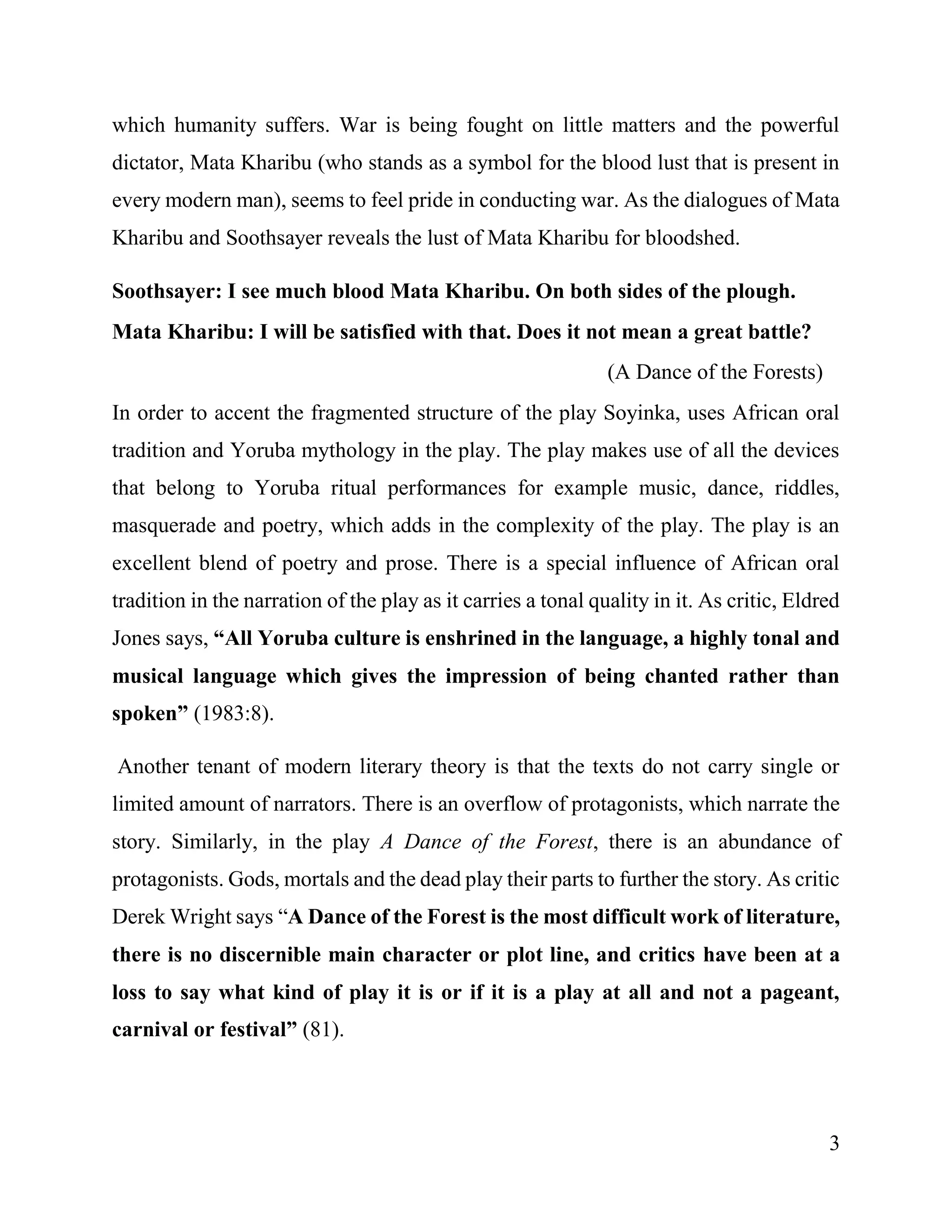 A Dance of the Forests by Wole Soyinka.docx | Drama | Genres