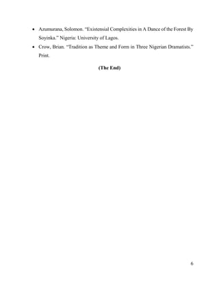 A Dance of the Forests by Wole Soyinka.docx