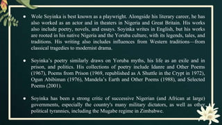 A Dance of the Forests by Wole Soyinka.pptx | Poetry | Books and Literature