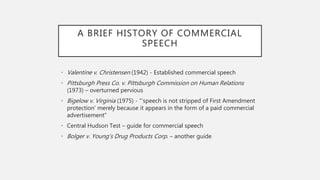Advertising and the First Amendment | PPT