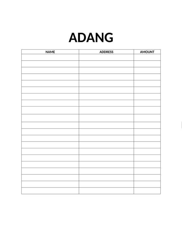 ADANG and namin form.docx table for spiritual occassion | DOCX