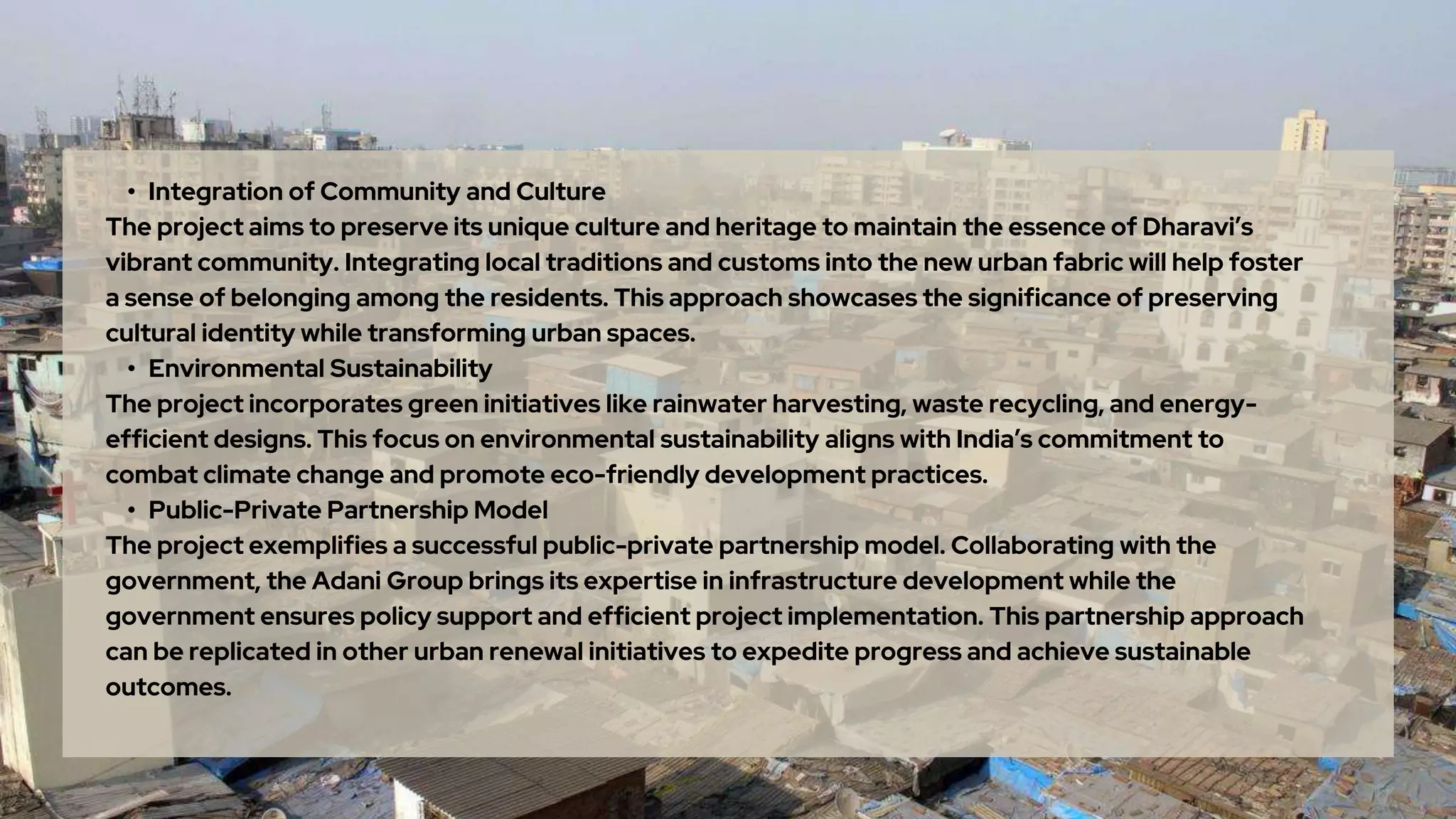 Adani Dharavi redevelopment is a model for India’s Urban change | PPTX