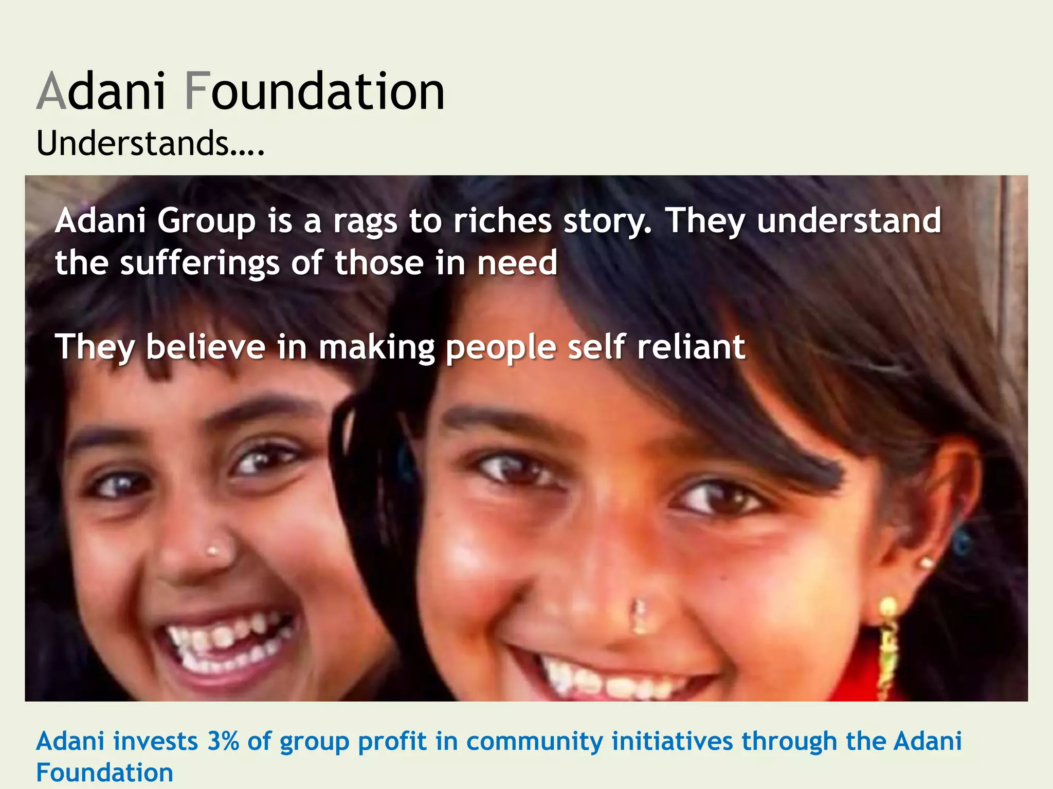 Adani Foundation - An inside story | PPTX